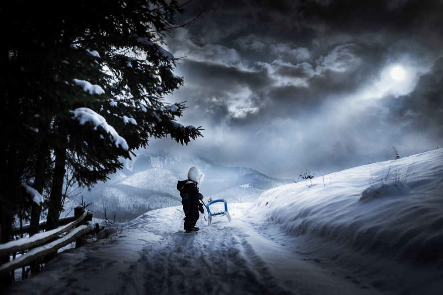 I photograph the magical winter with my children to immortalise the ...