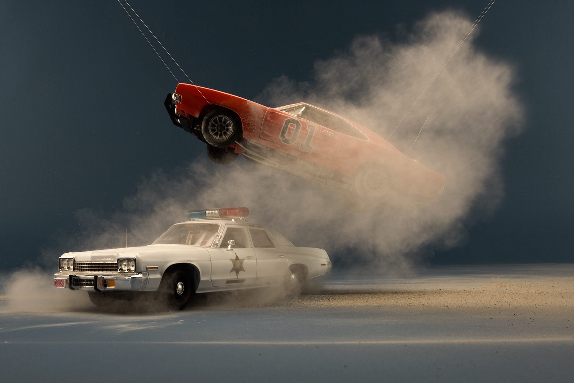 Photographer recreates famous TV show scenes with model toy cars