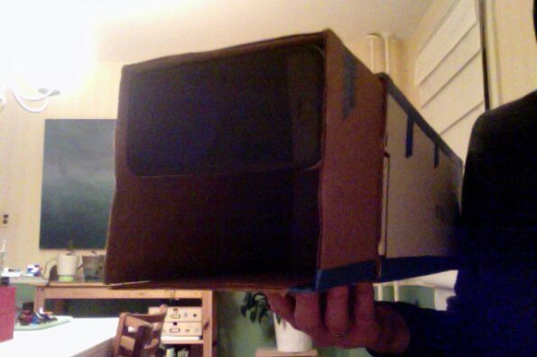 How to make camera obscura from two cardboard boxes