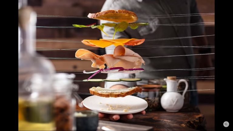 Here's an easy way to create flying food photos