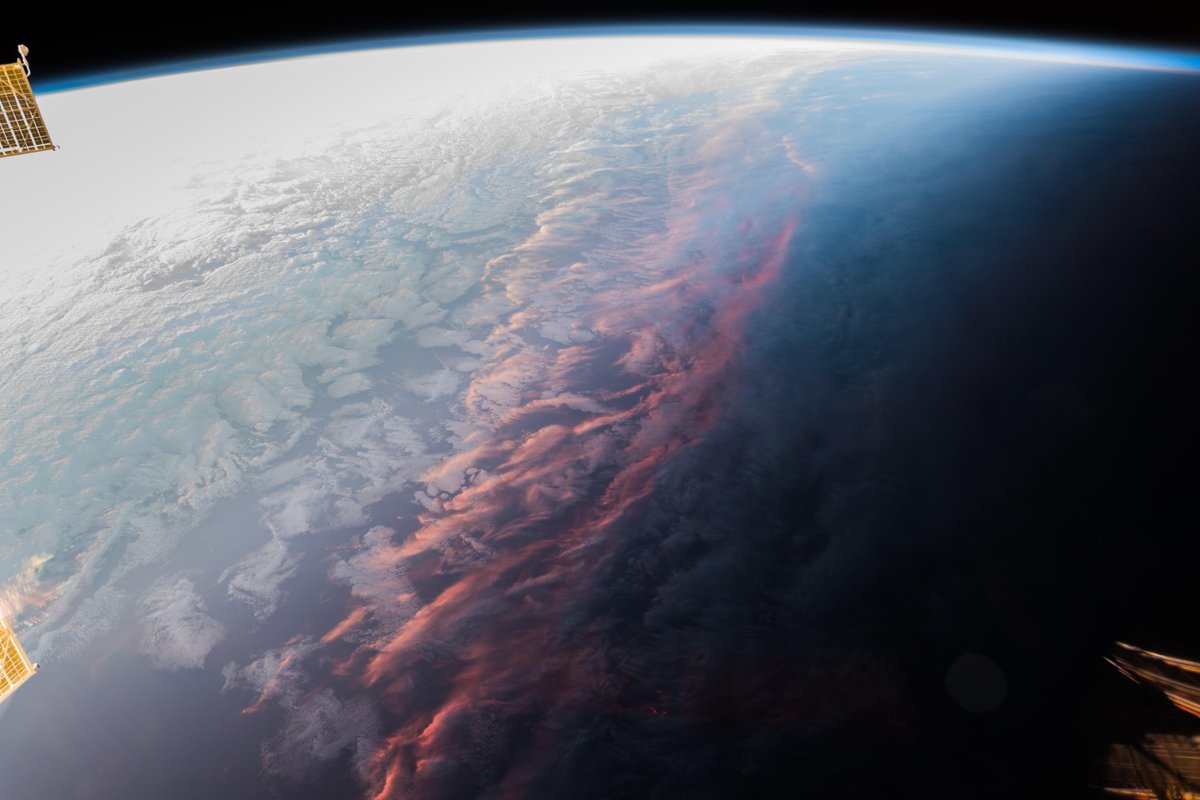 These photos show what a sunset looks like from space