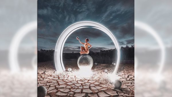 This surreal light painting photo was taken at a single exposure
