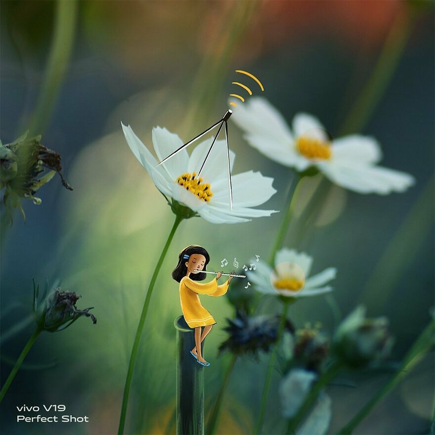 Artist creates stories by combining macro photos with adorable ...