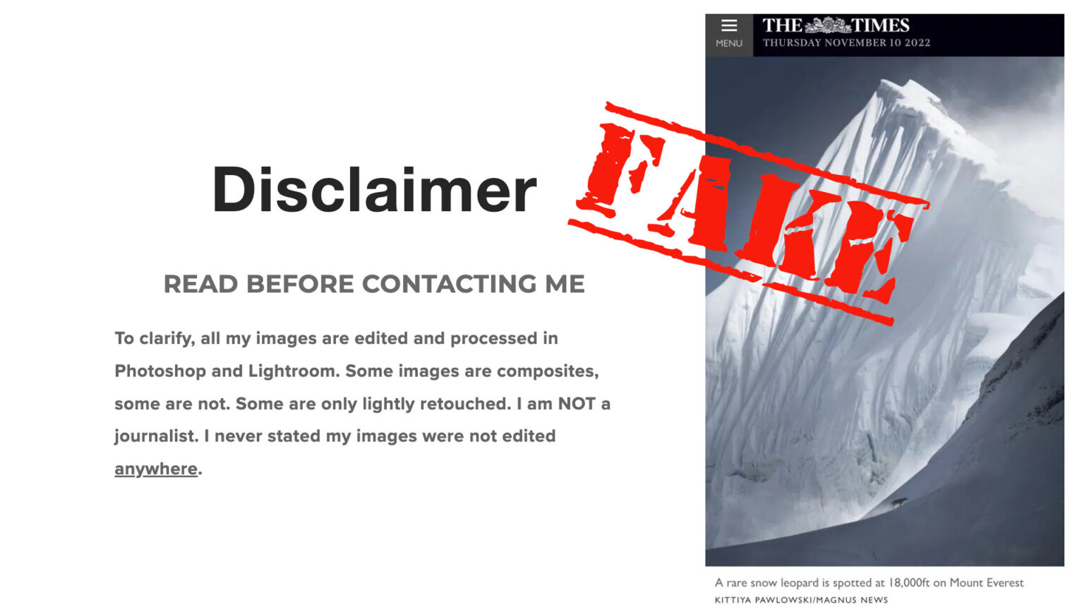 Does it matter that the viral snow leopard images are fake? Yes, and ...