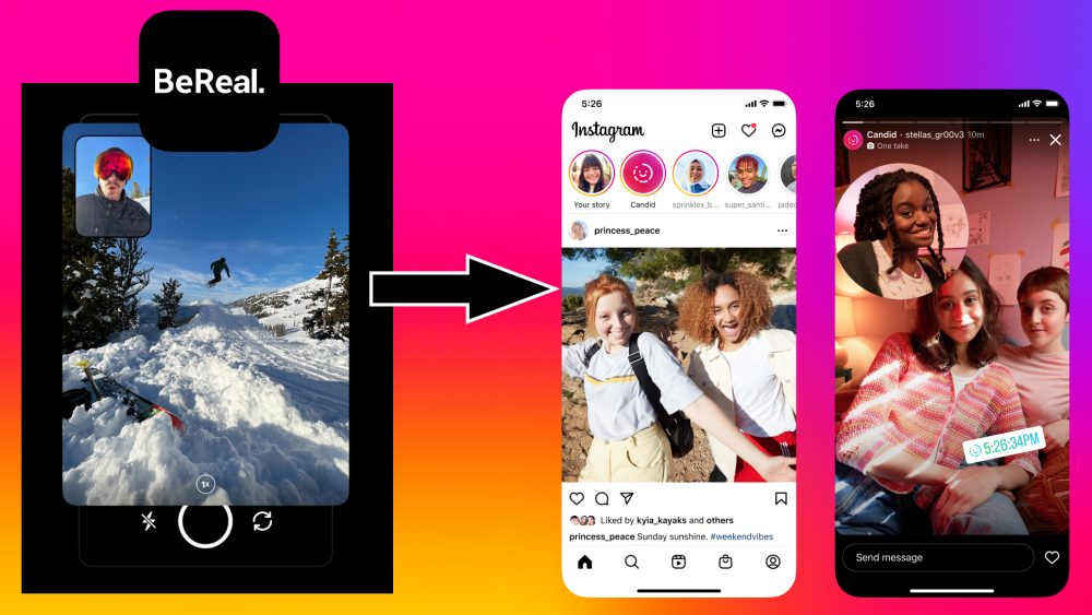 Instagram turns into BeReal with its new "Candid" feature