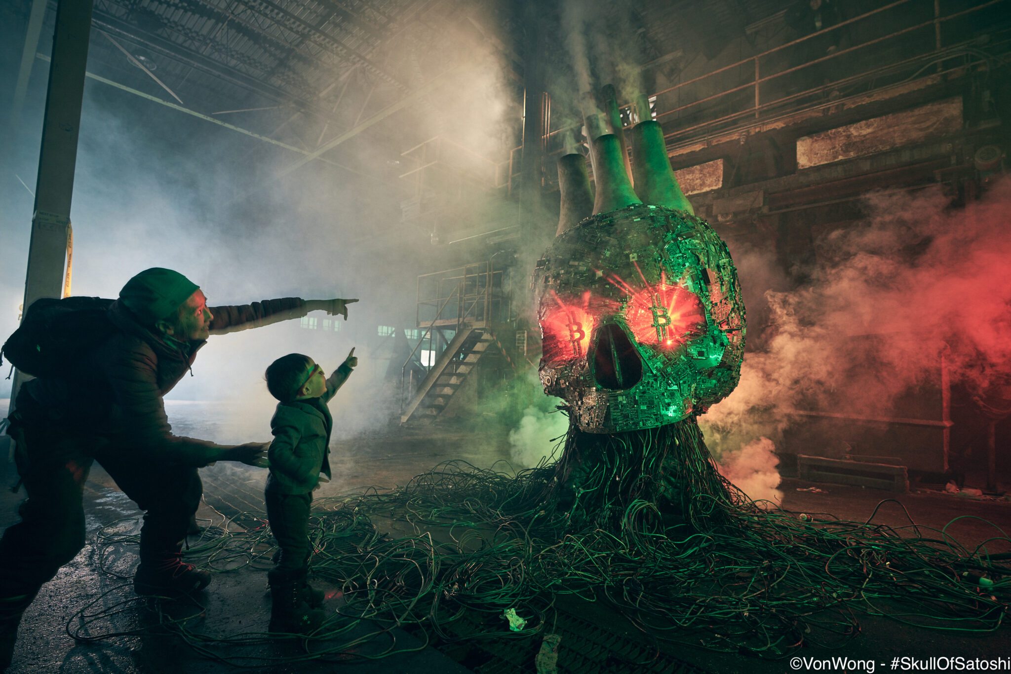 Photographer builds 11-foot electronic waste skull to show Bitcoin's ...