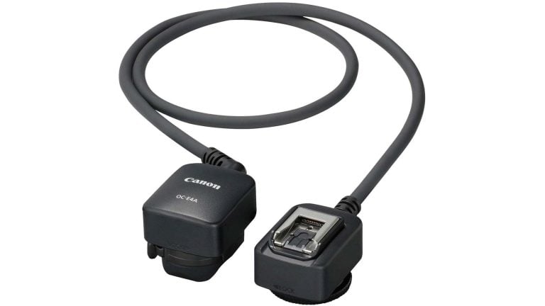 New Canon OC-E4A flash cable powers accessories directly from the camera