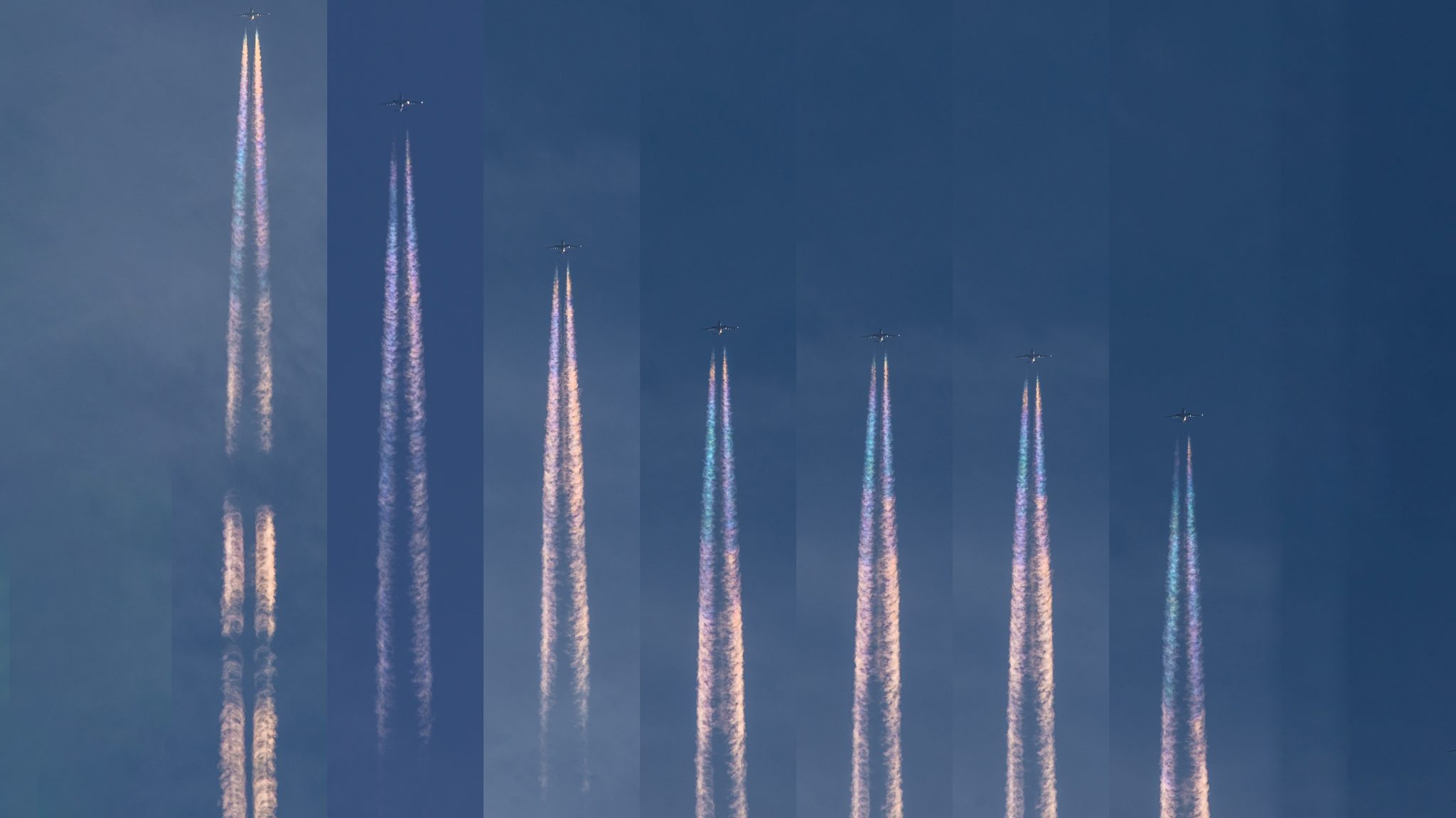 rare contrail iridescence photo