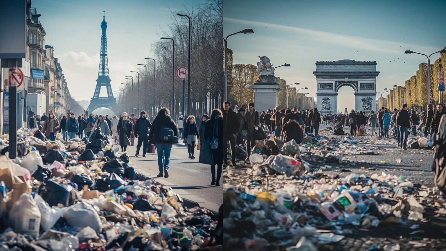 AI images of Paris drowning under garbage go viral