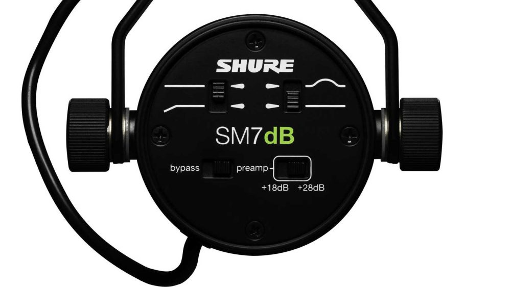 The Shure SM7dB eliminates quiet microphone signals with a built-in preamp