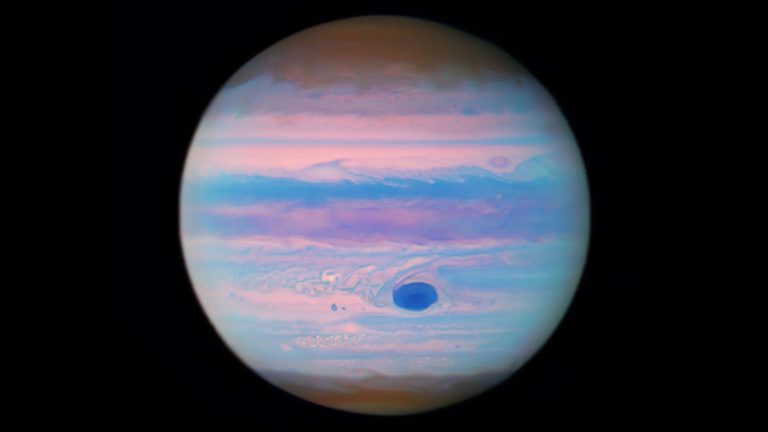 New Hubble UV image shows Jupiter as we've never seen before