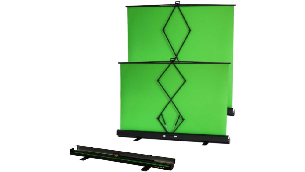 Raubay's popup background stand turns any room into a green screen studio